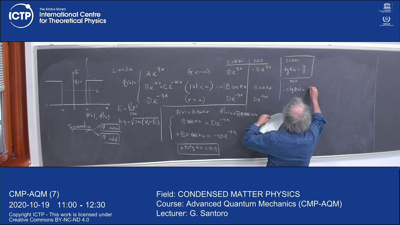 Advanced Quantum Mechanics (CMP-AQM) Lecture 7 - YouTube