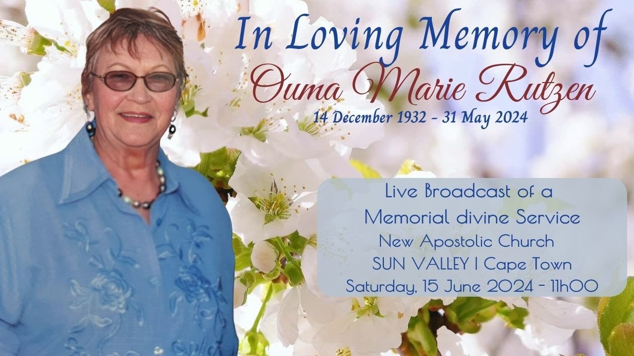 In loving memory of | Ouma Marie Rutzen | 1932 - 2024 - YouTube