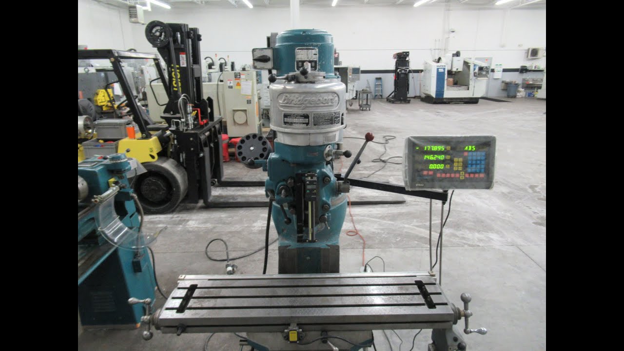 Bridgeport 1J Step Pulley Knee Mill w 2-Axis Digital Readout, Servo ...