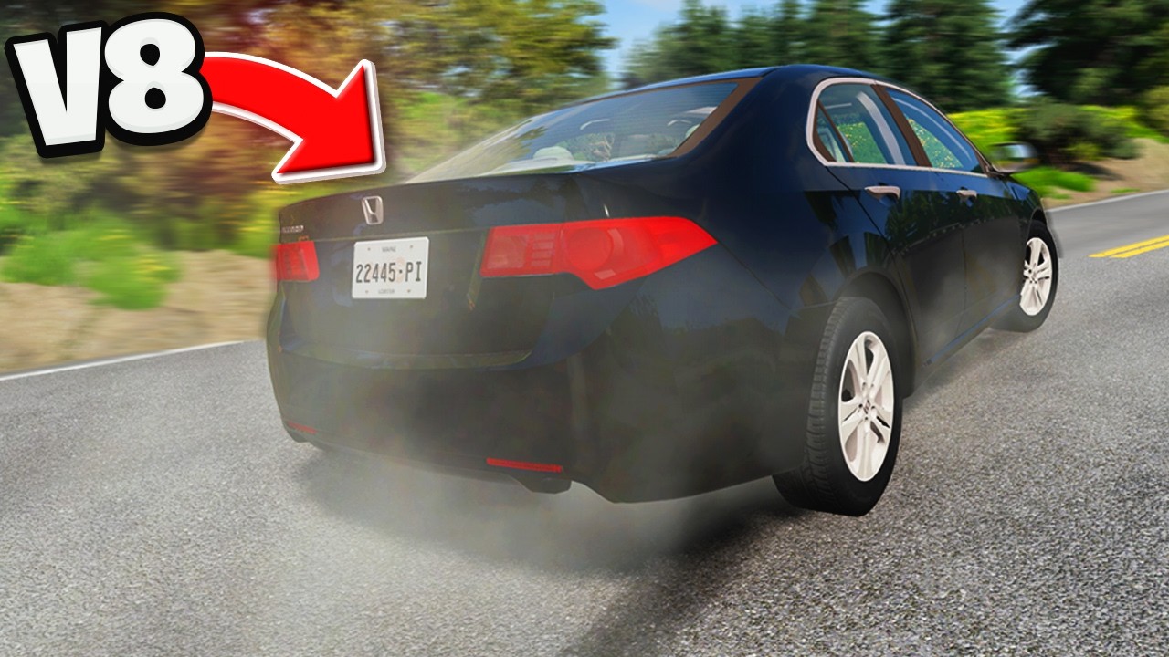 Building a V8 Swapped Honda Accord in BeamNG Drive - YouTube