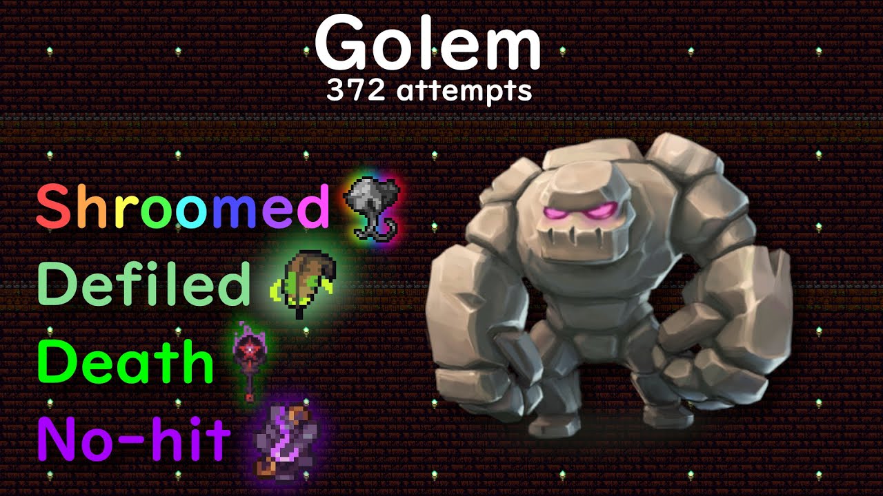 [Terraria: Calamity Mod] Golem (Shroomed-Defiled-Death No-hit) - YouTube