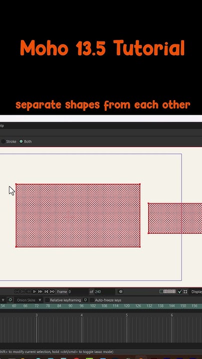 How to Separate a shape from another | Moho 13.5 tutorial - YouTube