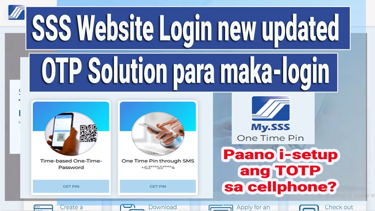 New SSS Updated Login | OTP Solution Kahit hindi active ang mobile ...