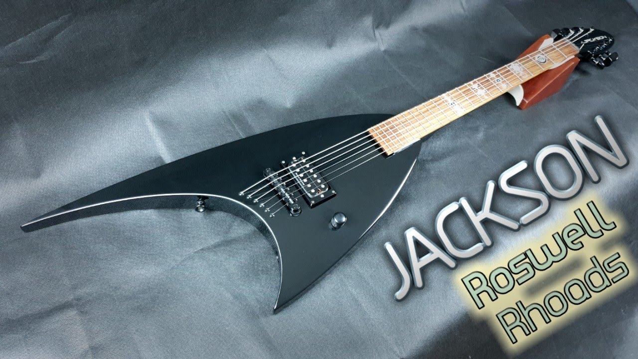 Jackson Roswell Rhoads Black 1998 Made in Japan guitar close up video ...