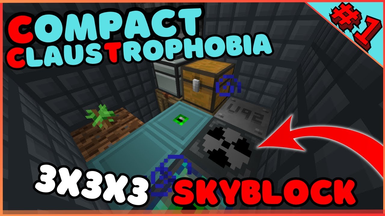 TINY 3x3x3 Minecraft Skyblock BASE - Minecraft Compact Claustrophobia ...