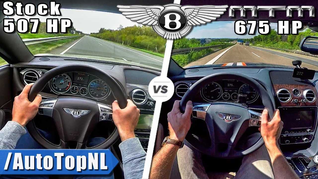 Bentley Continental GT STOCK 507HP vs 675HP TUNED • ACCELERATION ...