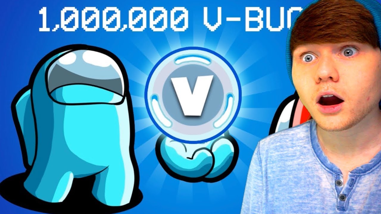 Spending 1,000,000 V-Bucks in Among us @SSundee REACTION! - YouTube