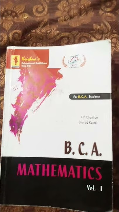 Bca maths book and lesson - YouTube