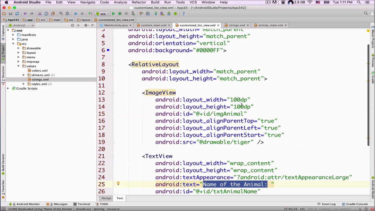 Customized List View | Android Tutorials | Class 4 - YouTube