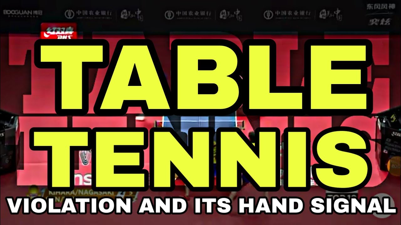 Hand Signal for Violation in Table Tennis Game - YouTube