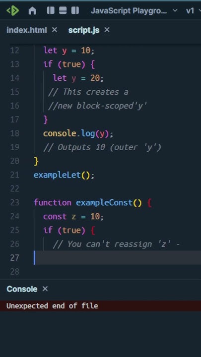 JavaScript Variables Explained: var, let, and const #shorts #short #javacript #tutorial #fun ...