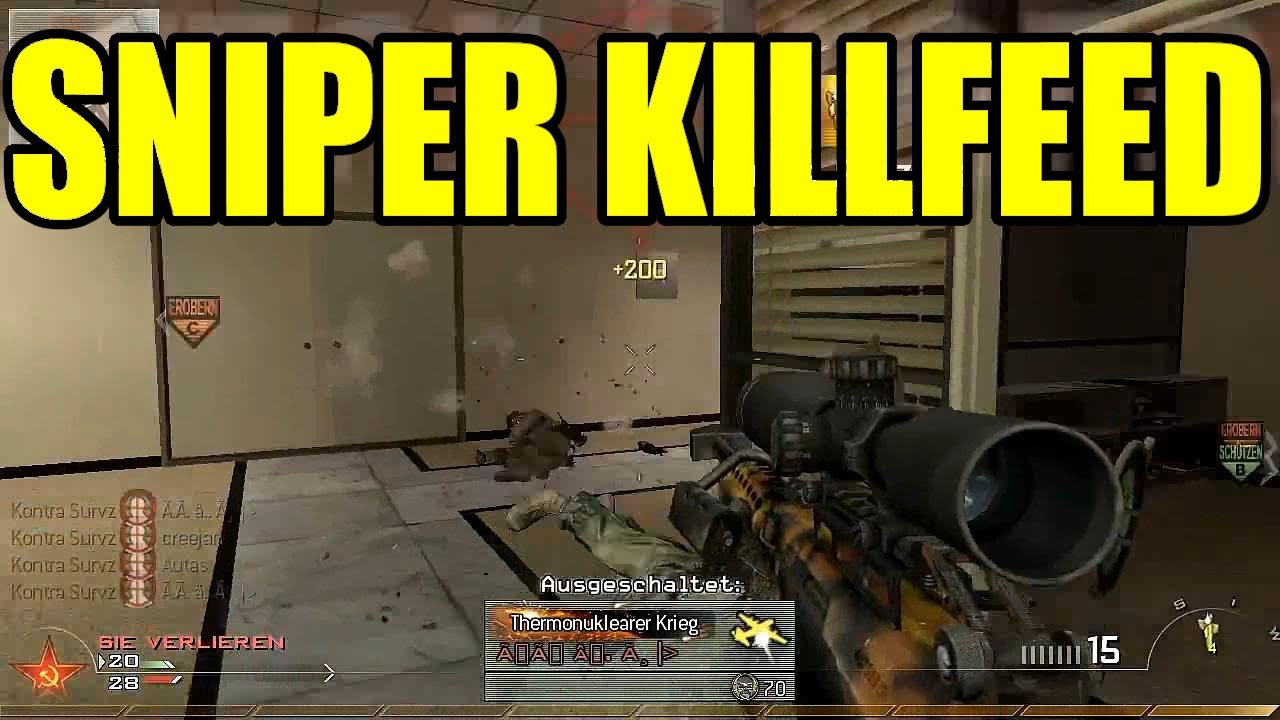 SNIPER KILLFEED | MW2 vs Black ops 2 | Call of duty - YouTube