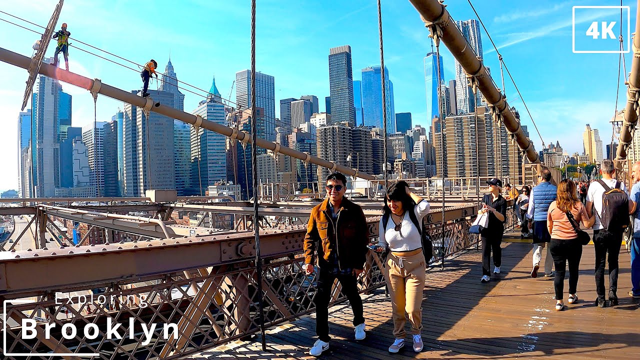4K Driving Brooklyn Bridge and Brooklyn by Car and Foot - YouTube
