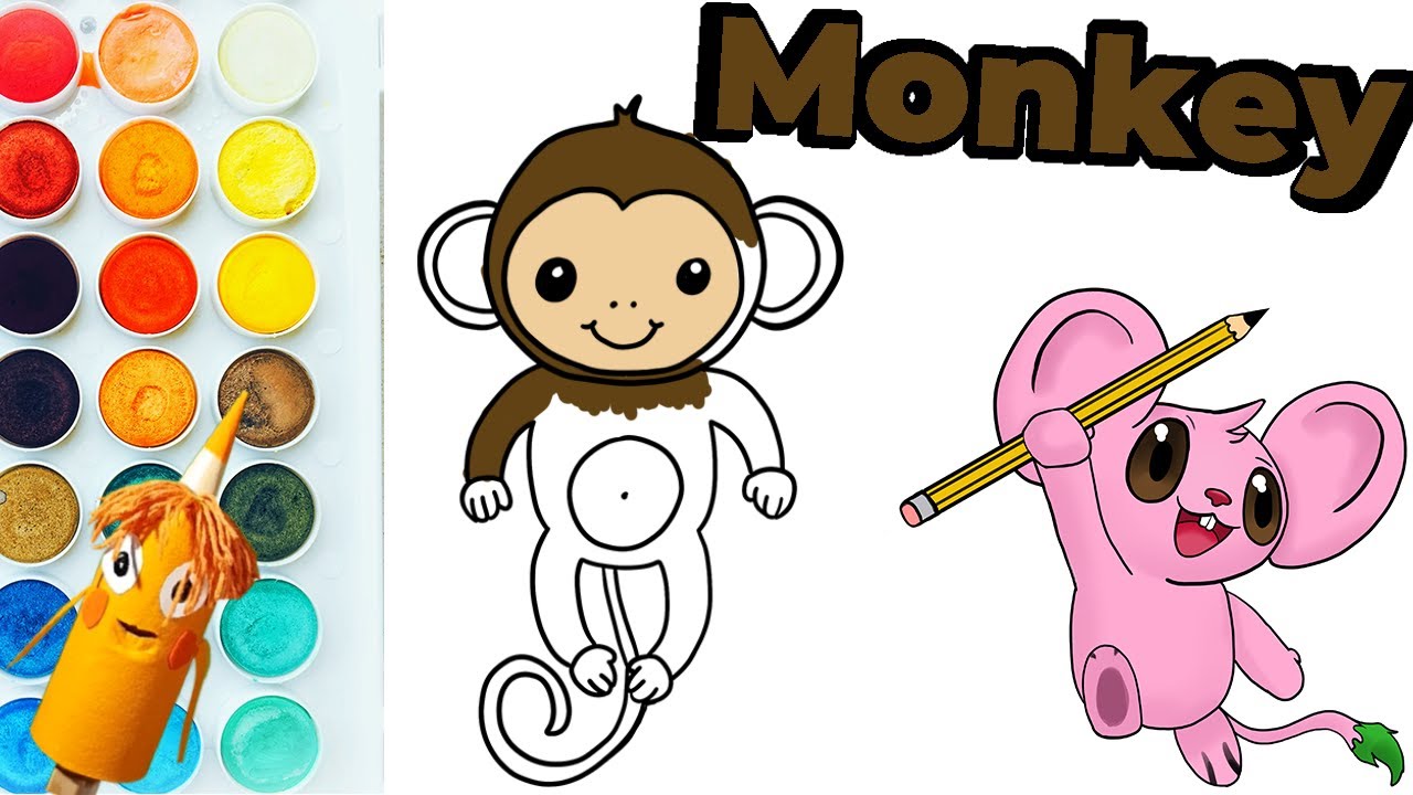 Learn how to draw a monkey | ABC animals - YouTube