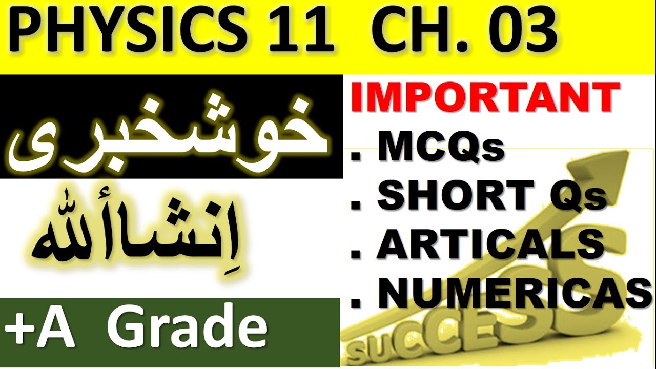 1ST YEAR PHYSICS IMPORTANT QUESTIONS CHAPTER NO 3 GUESS FOR FSC PART 1 1st-year-physics-important-questions-chapter-no-3-guess-for-fsc-part-1