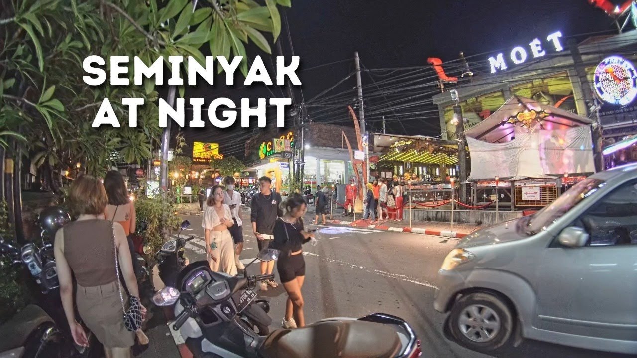 Bali nightlife - a walk through upscale Seminyak in January 2021 - YouTube