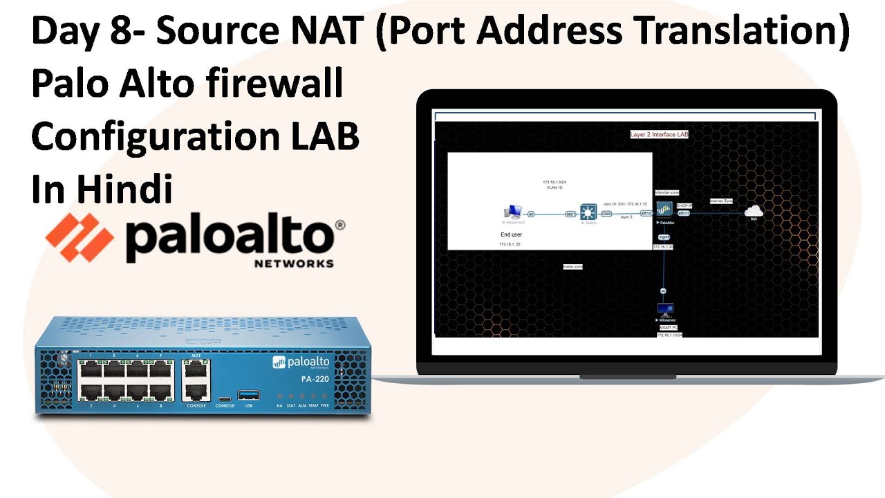 Day 8 Palo Alto Firewall Training Lab for Source PAT NAT Port Address ...