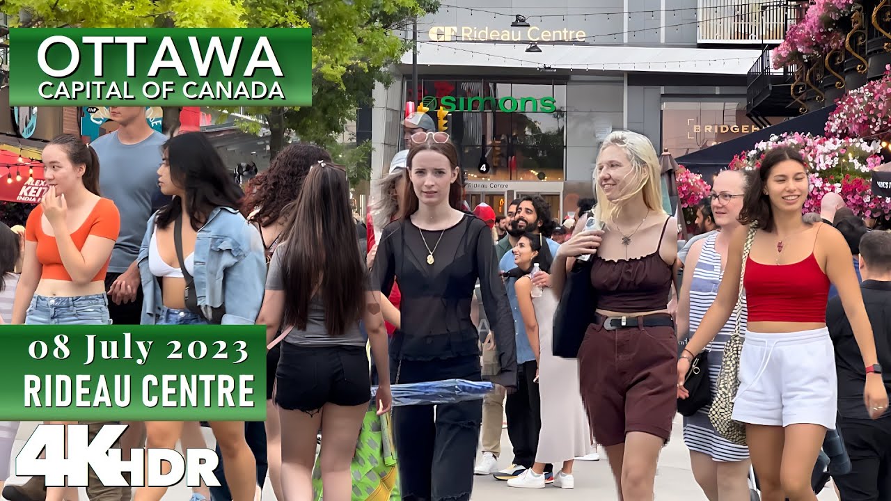 Ottawa Canada Rideau Centre Best Shopping Mall Full Tour in [4K] UHD ...