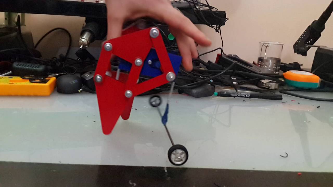 Theo jansen walking leg mechanism - Yürüme mekanizması - YouTube