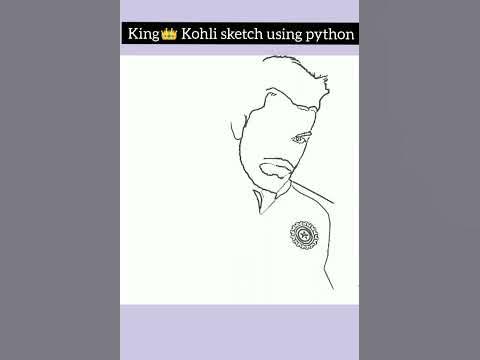 👑Virat Kohli's Incredible Sketch using Python || #coding #cricket #shorts - YouTube