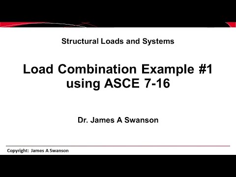 STR04 X02c-16-01 Load Combination Example #1 using ASCE 7-16 - YouTube