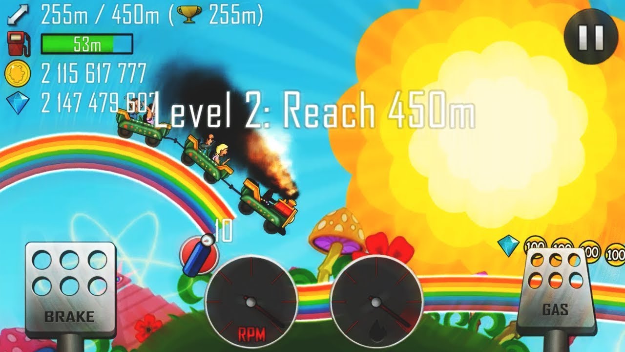 RAINBOW RALLY || HILL CLIMB RACING - YouTube