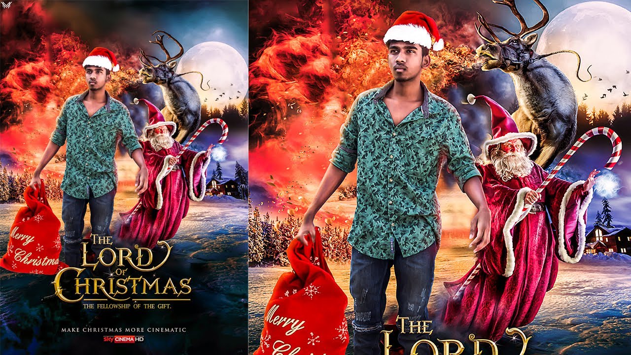 Christmas Photoshop manipulation | Christmas editing tutorial | Santa ...