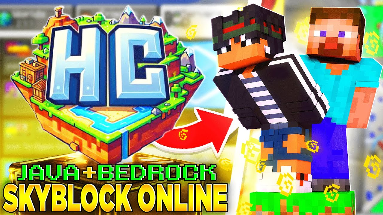 NOVO SERVIDOR de SKYBLOCK ONLINE para MINECRAFT JAVA e BEDROCK - YouTube