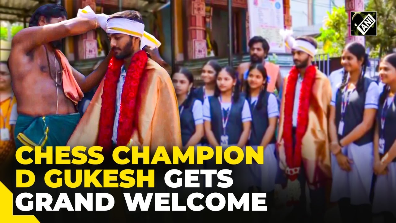 2024 FIDE Candidates: Champion D Gukesh receives rousing welcome from ...