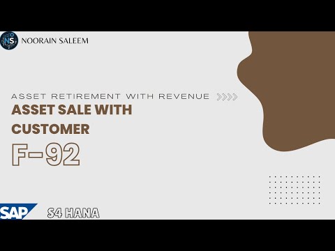 F-92 Asset Sale with Customer in SAP S4 HANA | Asset Retirement with Revenue  | FI AA Integration