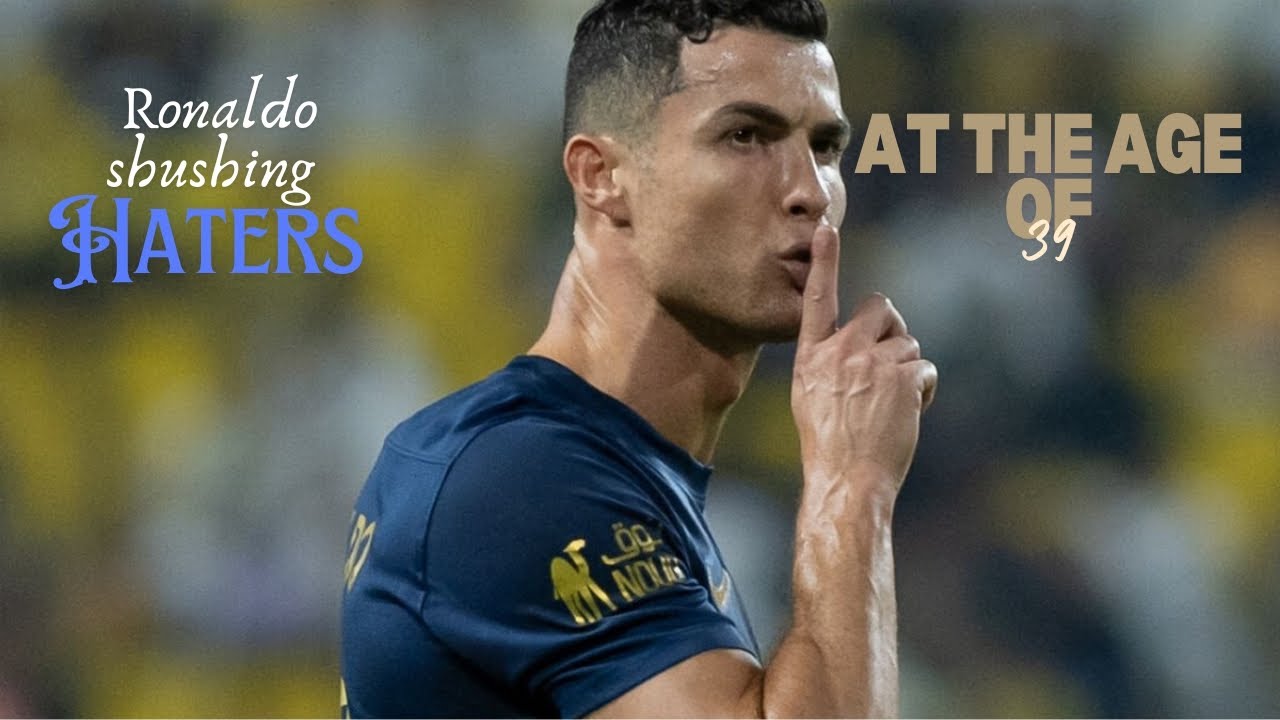 Ronaldo shushing haters at the age of 39🤫#football#ronaldo - YouTube