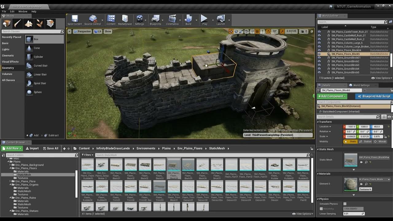 UE4_008_Asset應用_建築主體完成 - YouTube