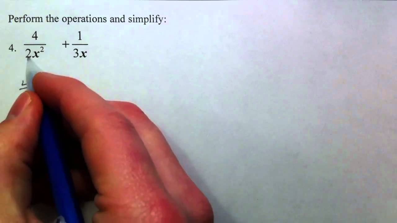 Add and Subtract Rational Expressions (Part 1) - YouTube