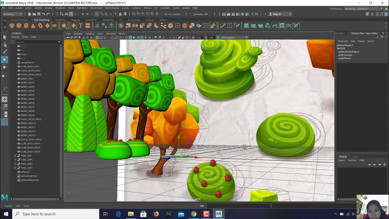 Modeling Thin Bush (Garden Asset) Autodesk Maya 2018) - YouTube
