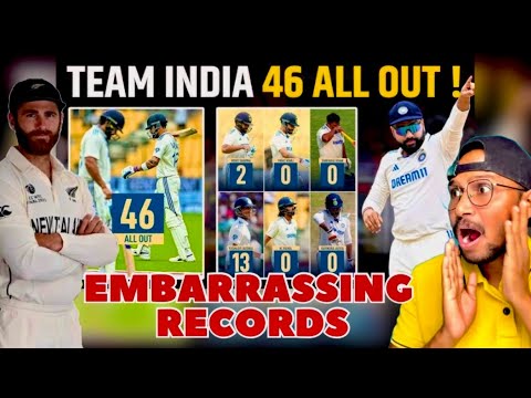 TEAM INDIA 46 ALL OUT !! EMBARRASSING WORLD RECORDS || 😱😱 - YouTube