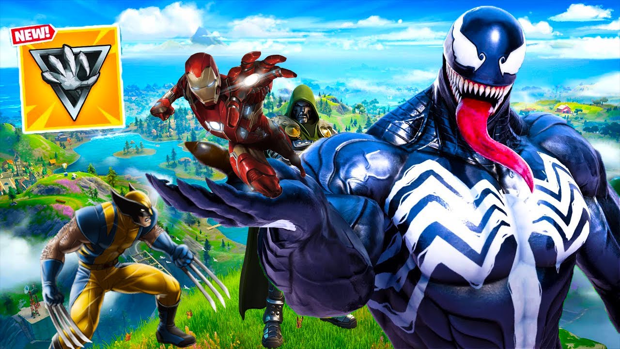 VENOM in FORTNITE (ELIMINATING ALL FORTNITE BOSSES USING VENOM' SMASH ...
