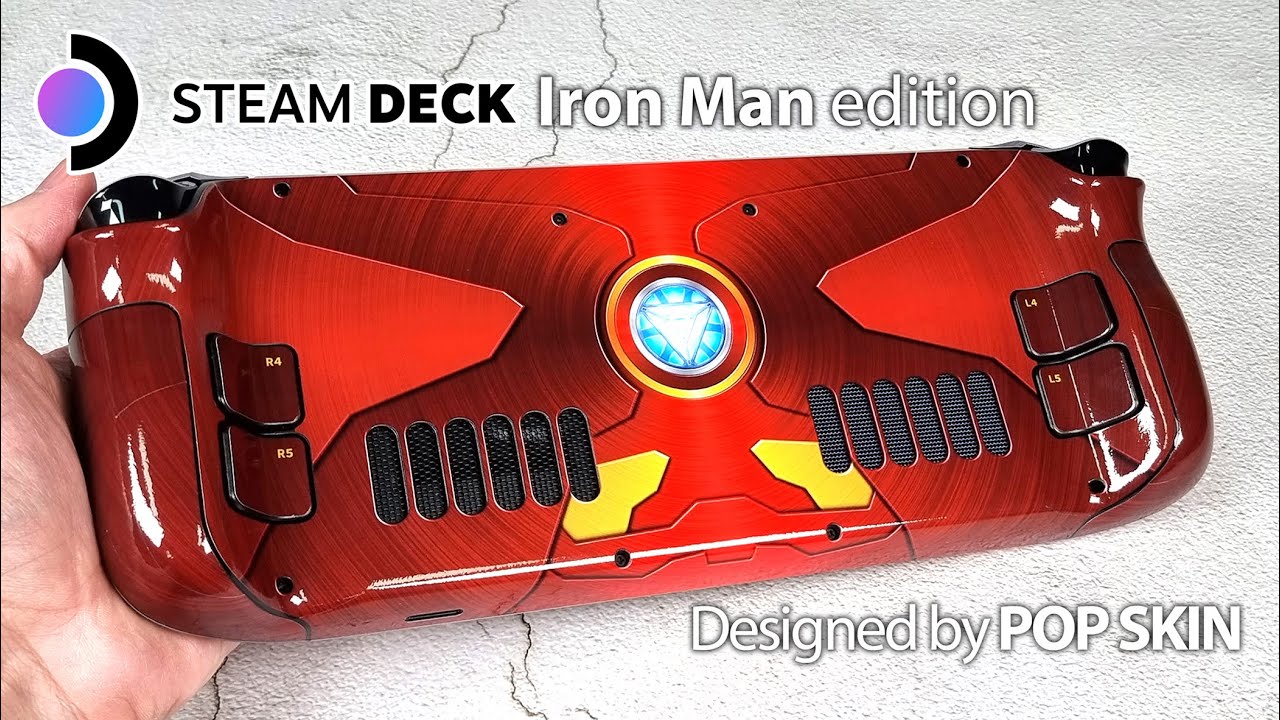 Steam Deck Iron Man edition POP SKIN (Glossy version) - YouTube