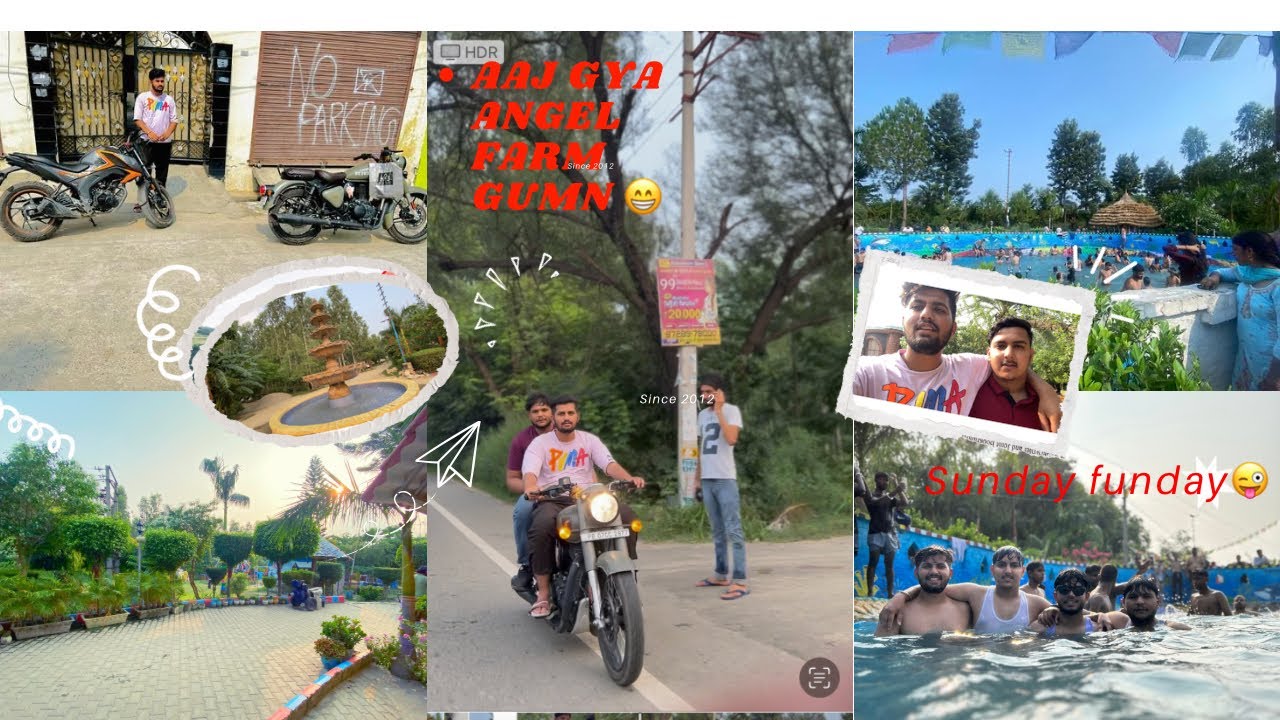 Swimmging pool fun with friends 😍🔥|| ANGEL FARM in Hoshiarpur ||VLOG ...