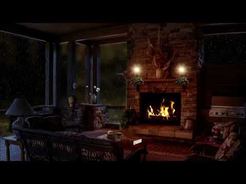 30 dakikalık rahatlatıcı yağmur ve şömine sesi