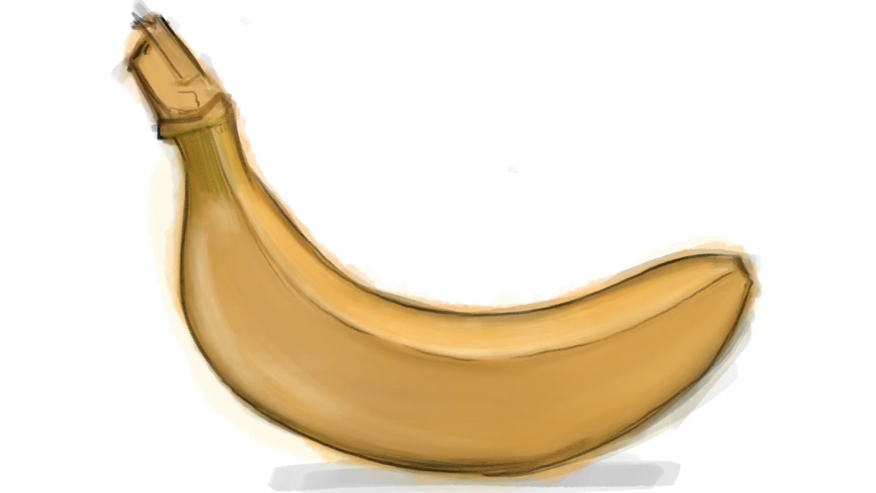 Muz resmi nasıl çizilir - how to draw a banana - YouTube