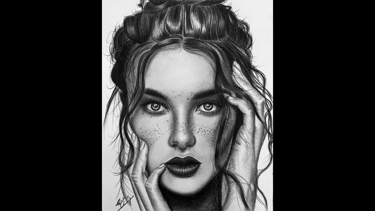 How to draw | Hyper Realistic Girl Portrait Drawing | pencil drawing ...