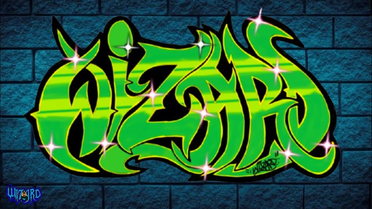 Wizard graffiti stickers - graffiti name Wizard - YouTube