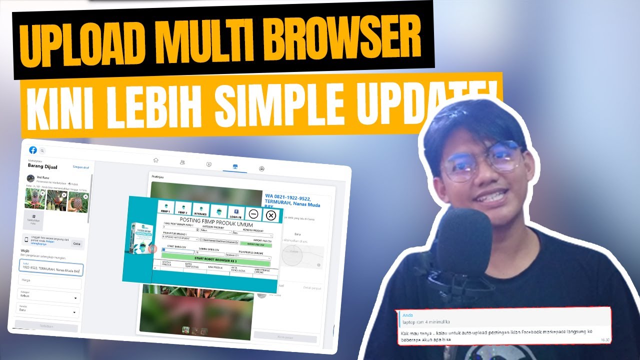 🟢Cara Upload Massal Di Facebook Marketplace Dengan Tools FBMP Onetobot Versi Chrome - YouTube