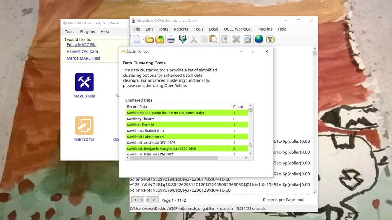 MarcEdit 7 alpha: Clustering Work - YouTube
