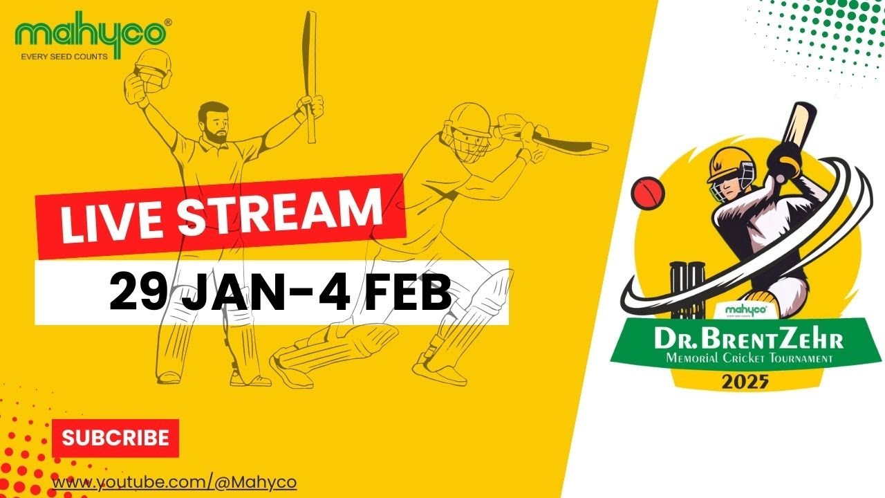 LIVE: Mahyco Dr. Brent Zehr Memorial Cricket Tournament 2025- Day 03 ...