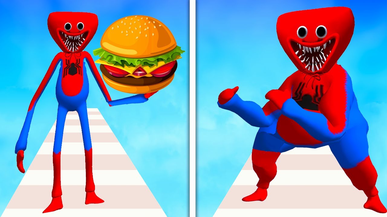 Fat Spider-Man Huggy Wuggy Can't Jump 😂 - YouTube