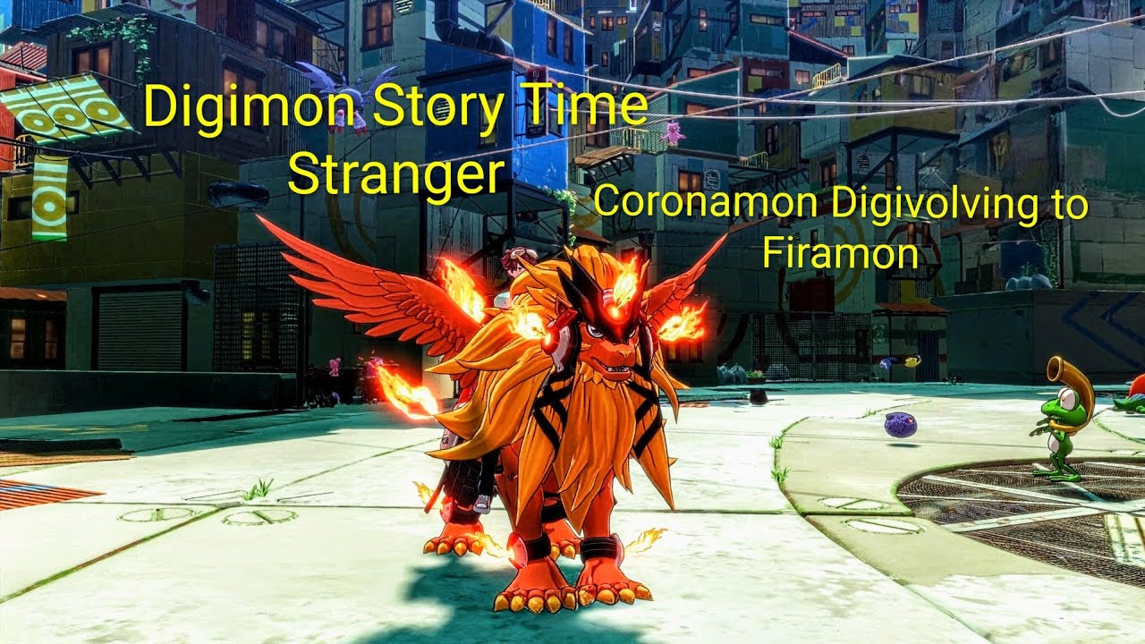 Digimon Story Time Stranger Coronamon Digivolution to Firamon - YouTube