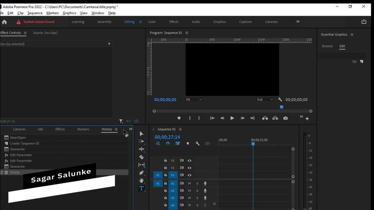 How to open project panel in Adobe premiere pro - YouTube