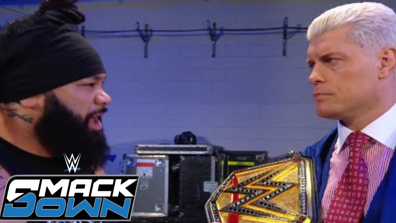 Jacob FATU BACKSTAGE FURIOUSLY CONFRONTS Cody Rhodes - YouTube