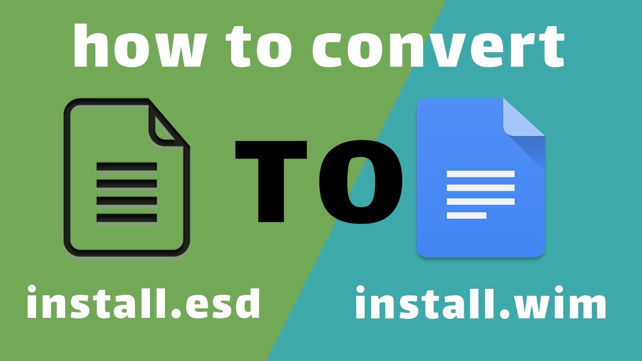 How to convert install.esd to install.wim - YouTube